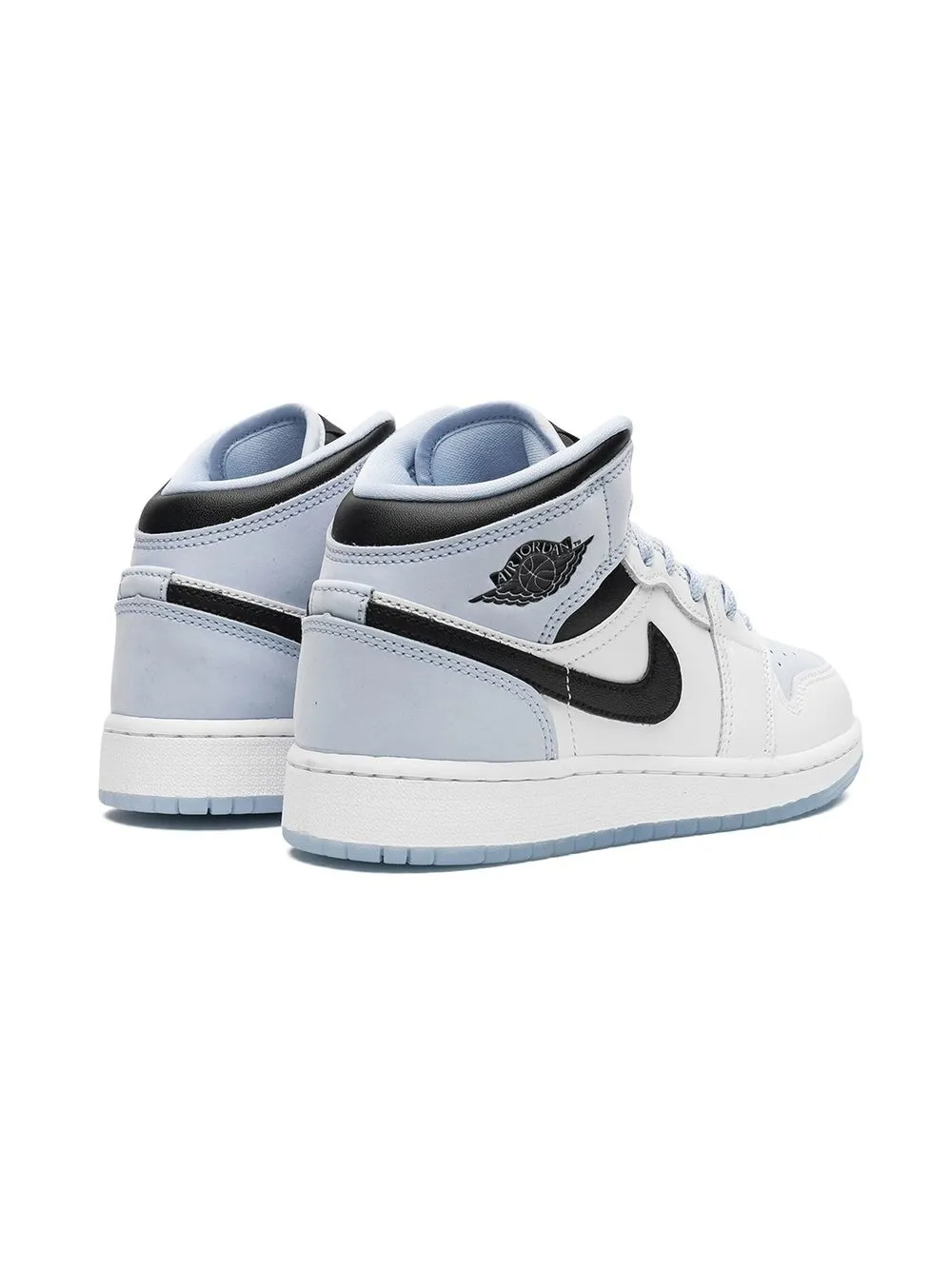 Jordan Kids Air Jordan 1 Mid SE "Ice Blue" Sneakers | White | FARFETCH