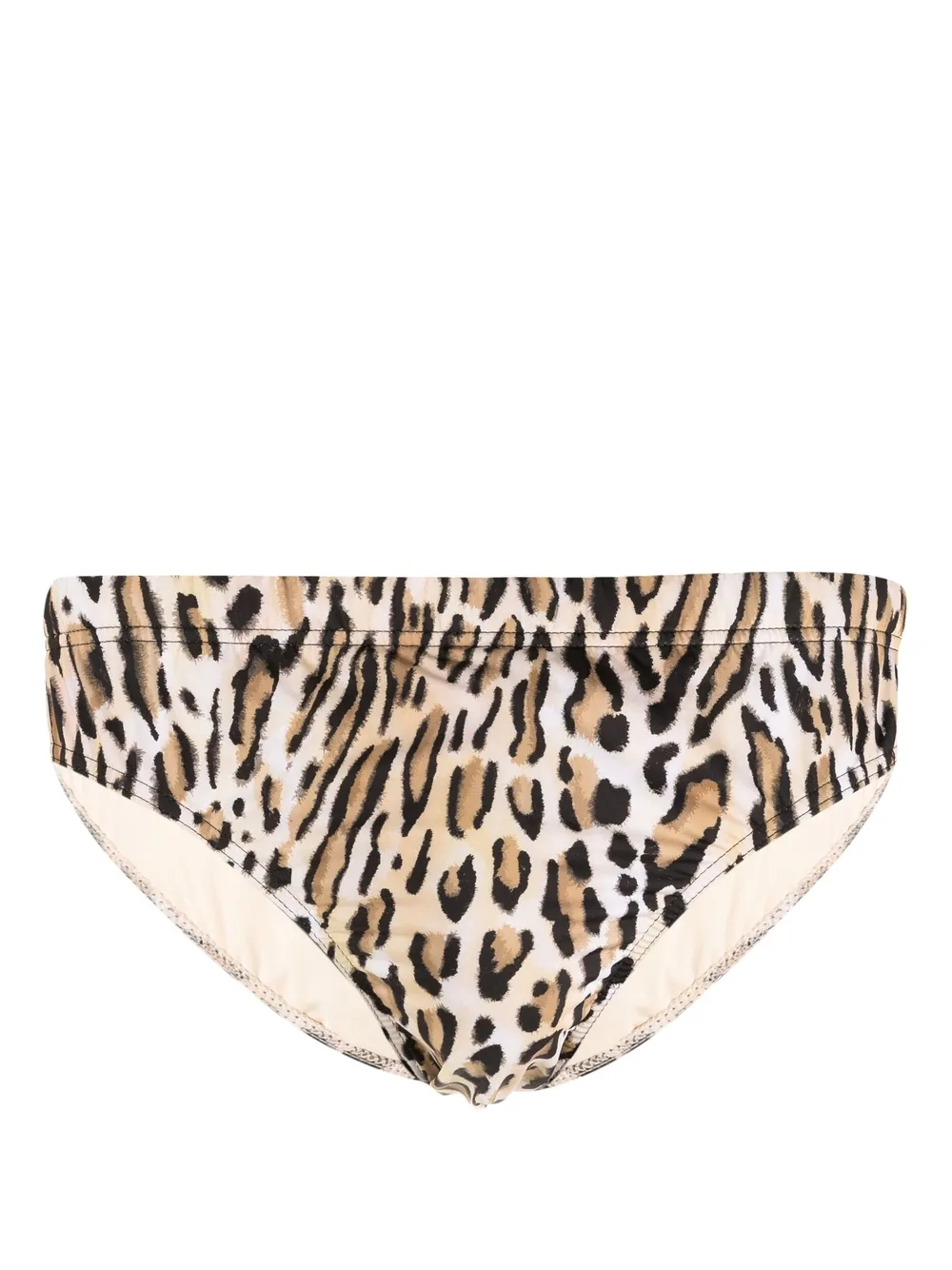 Moschino Leopard Print Logo Lettering Swimming Trunks Farfetch