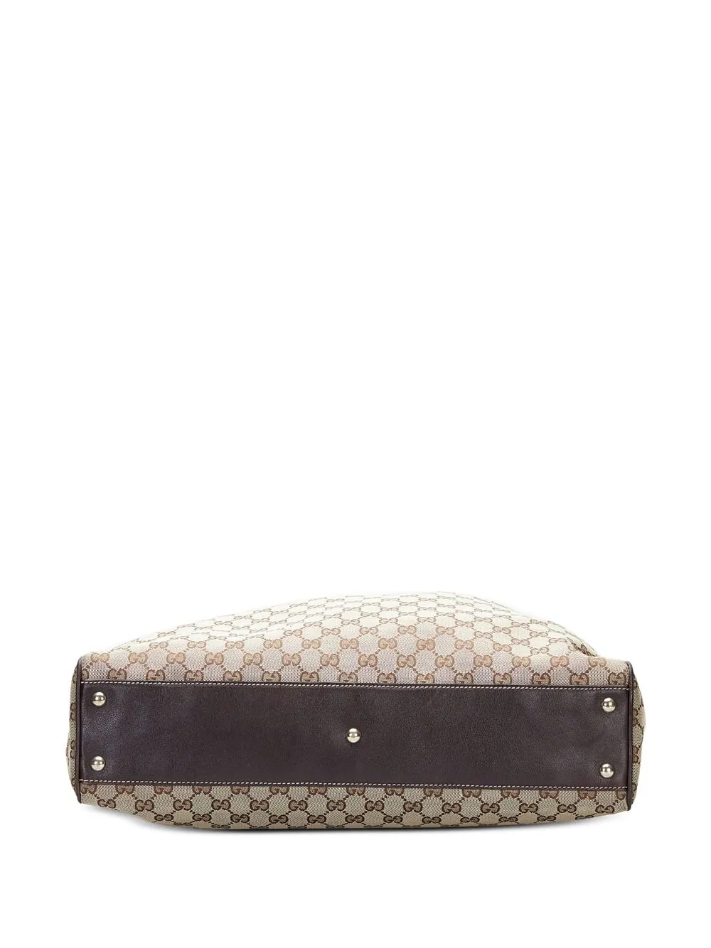 Pre-owned Gucci Gg Monogram Peggy Tote Bag In Neutrals | ModeSens