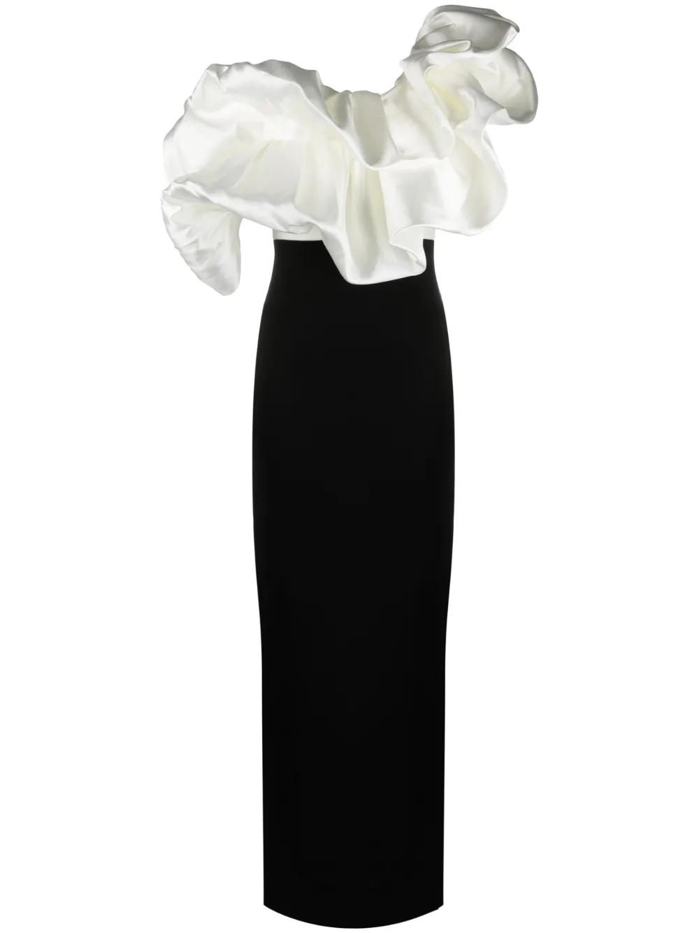 Solace London Ellis Long Dress In Black | ModeSens