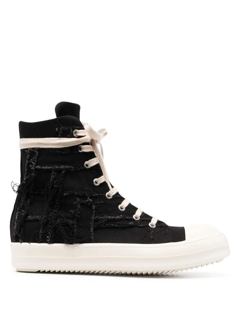Rick Owens Drkshdw Distressed High-top Sneakers In Black | ModeSens