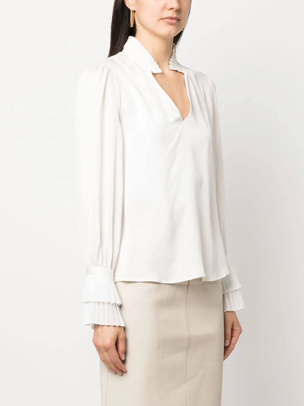 FRAME ruffle-detailing Silk Blouse - Farfetch