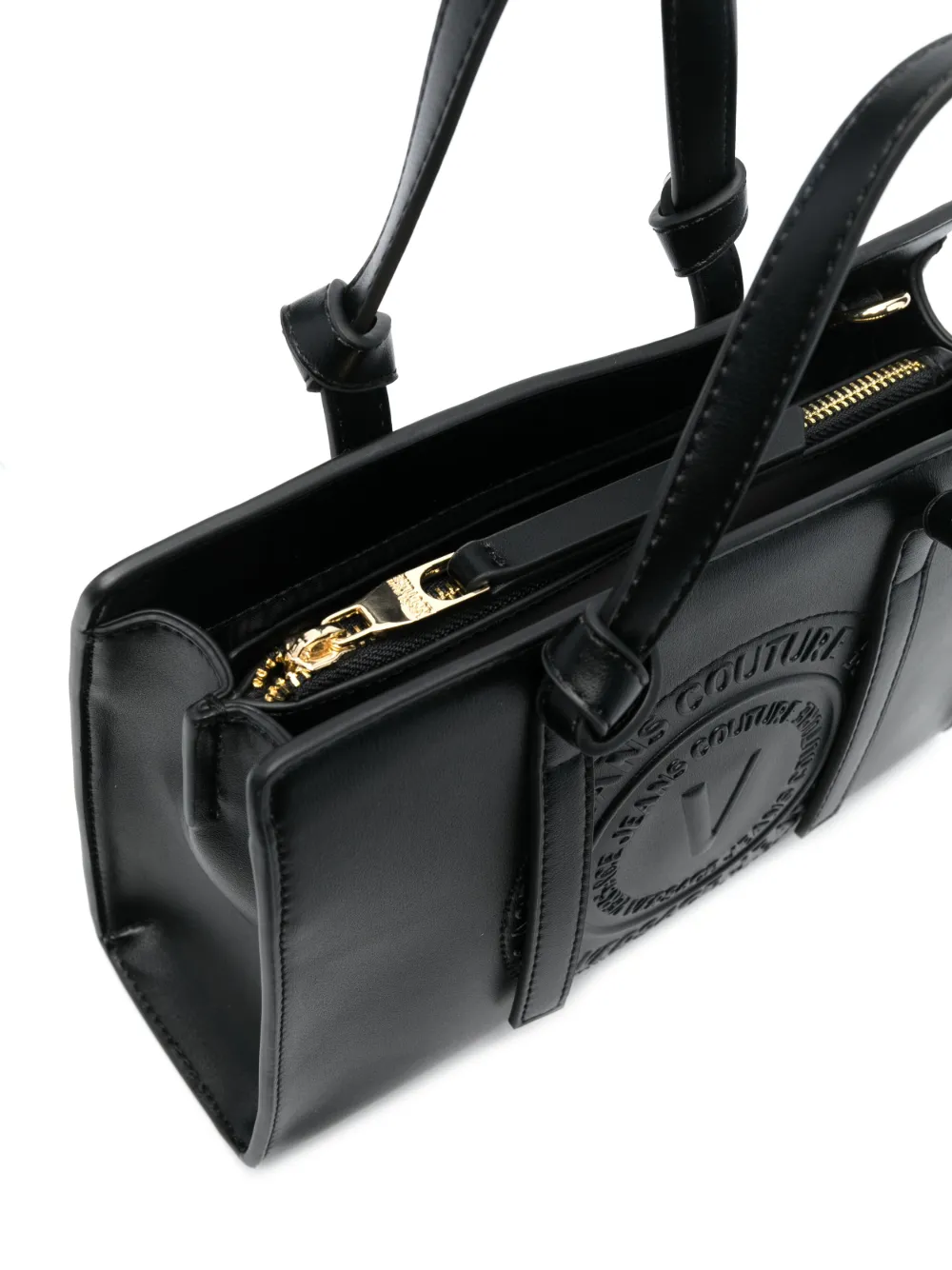 Versace Jeans Couture logo-debossed Tote Bag | Black | FARFETCH