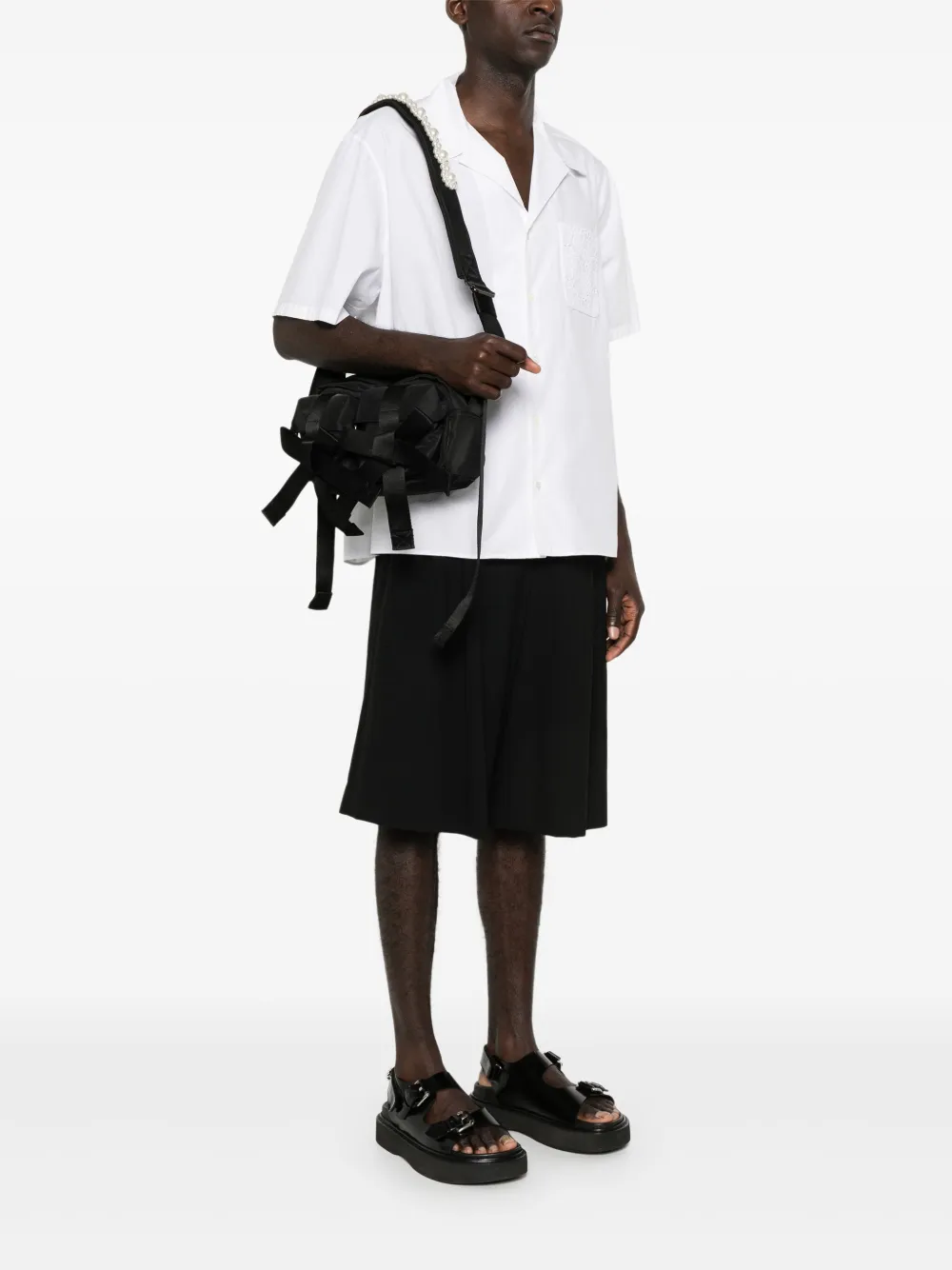 Simone Rocha Classic Bow bow-detail Messenger Bag | Black | FARFETCH