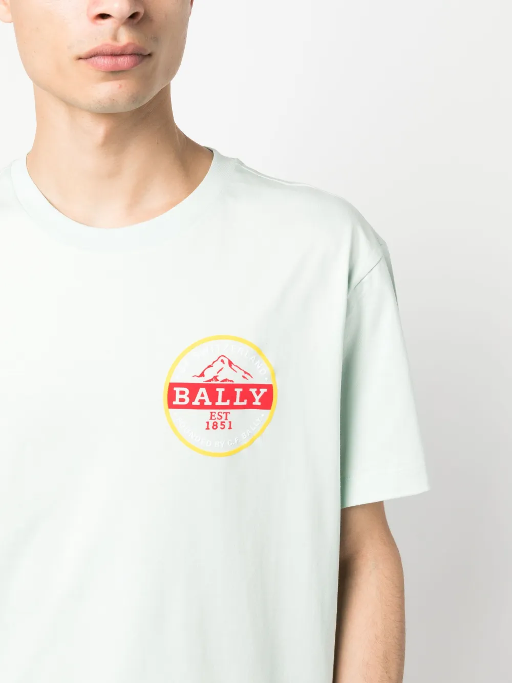 Bally Logo-print Cotton T-shirt In Green | ModeSens