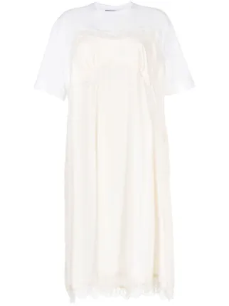 Simone Rocha lace-trim T-shirt Dress | White | FARFETCH UK