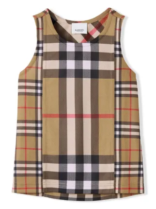 Burberry Kids Vintage Check all-over Blouse | Brown | FARFETCH UK