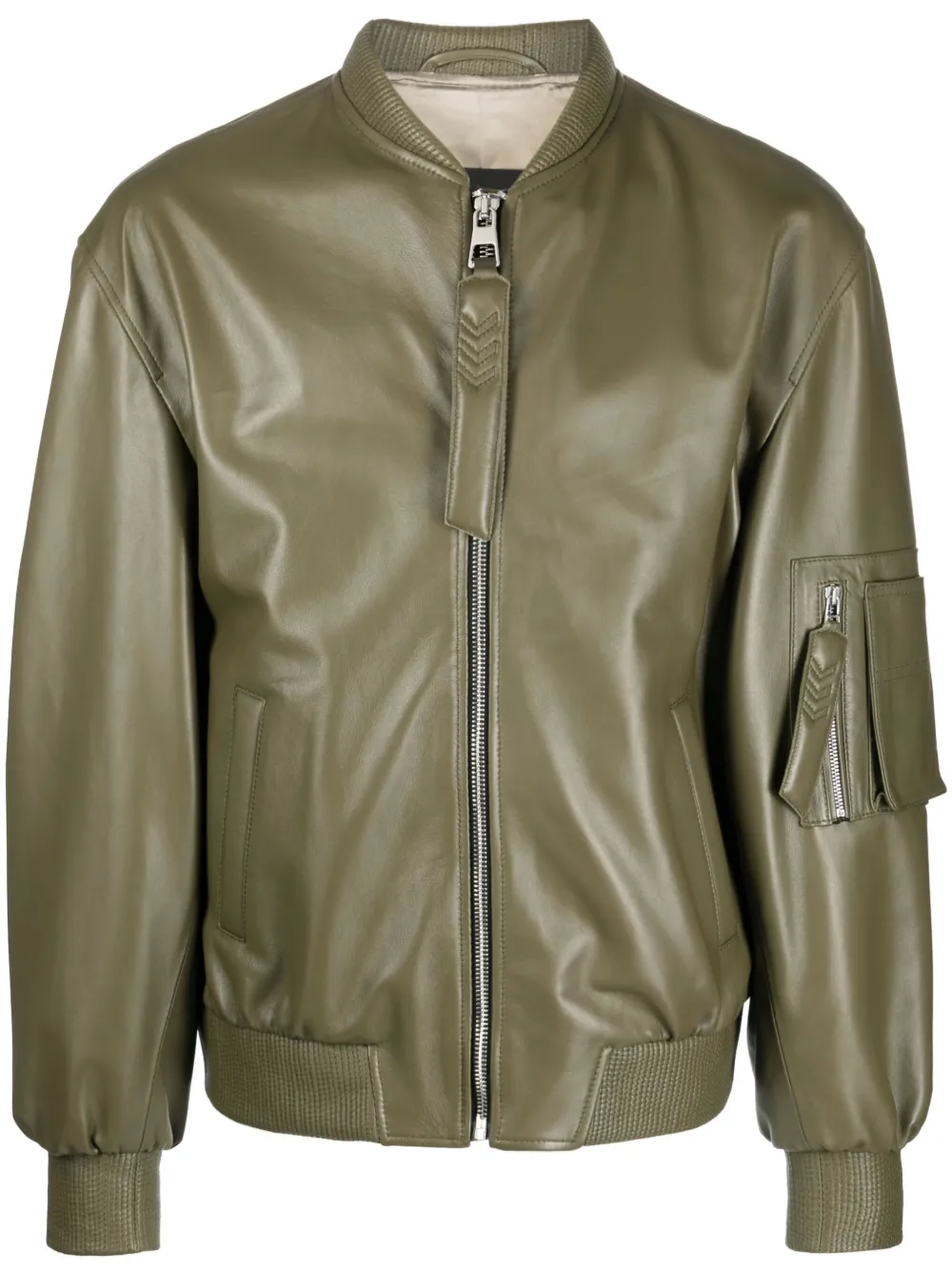 Manokhi Savona Leather Bomber Jacket - Farfetch