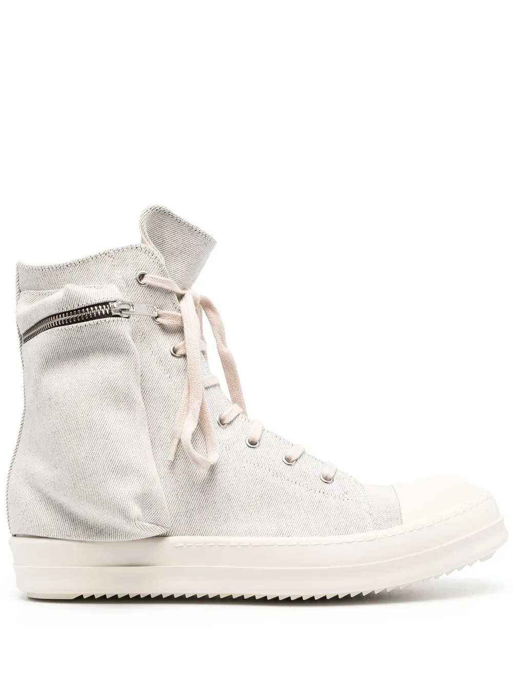 Rick Owens Drkshdw Zip-pocket High-top Sneakers In Weiss | ModeSens
