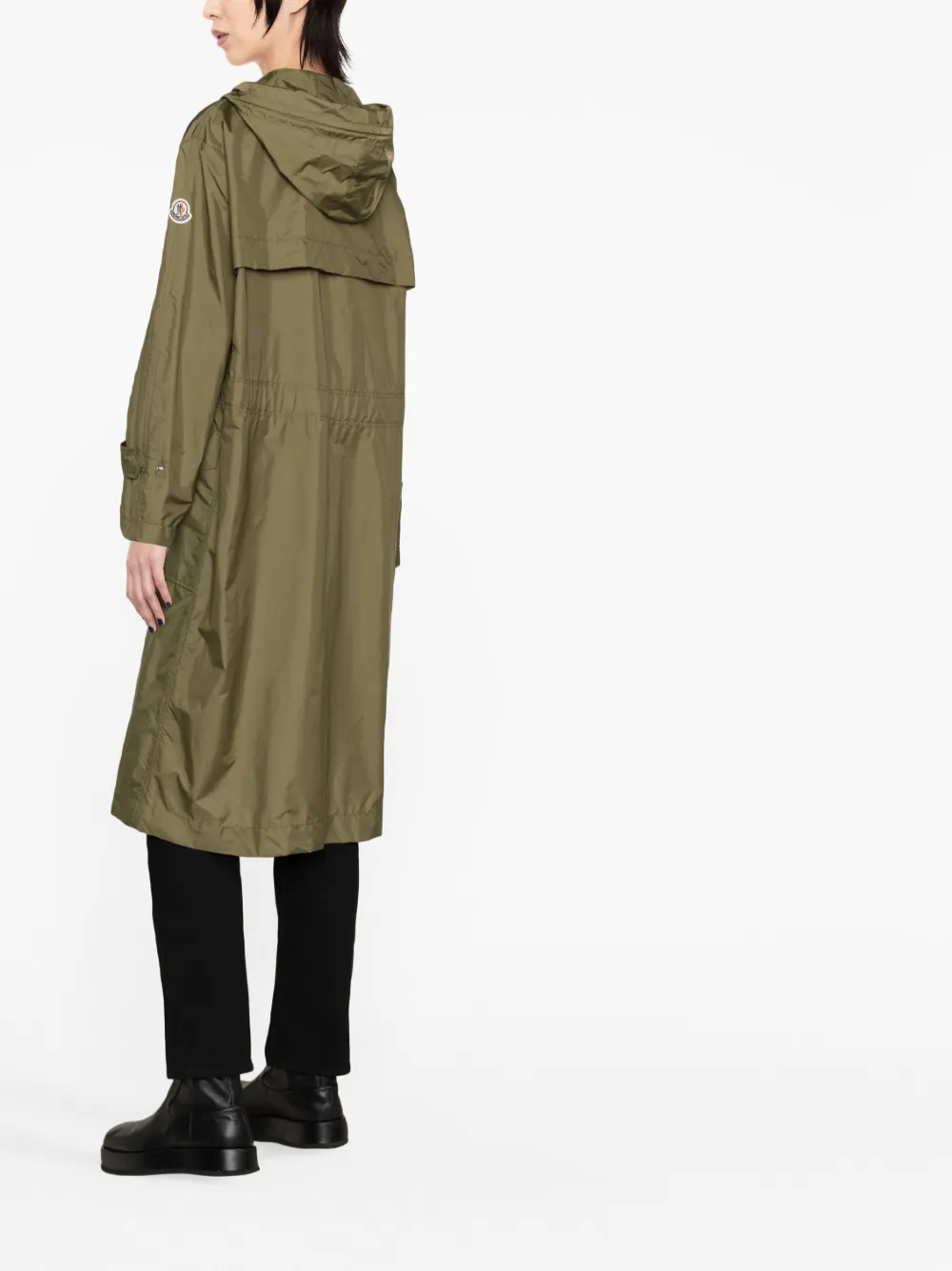 Moncler Hooded Drawstring Parka | Green | FARFETCH