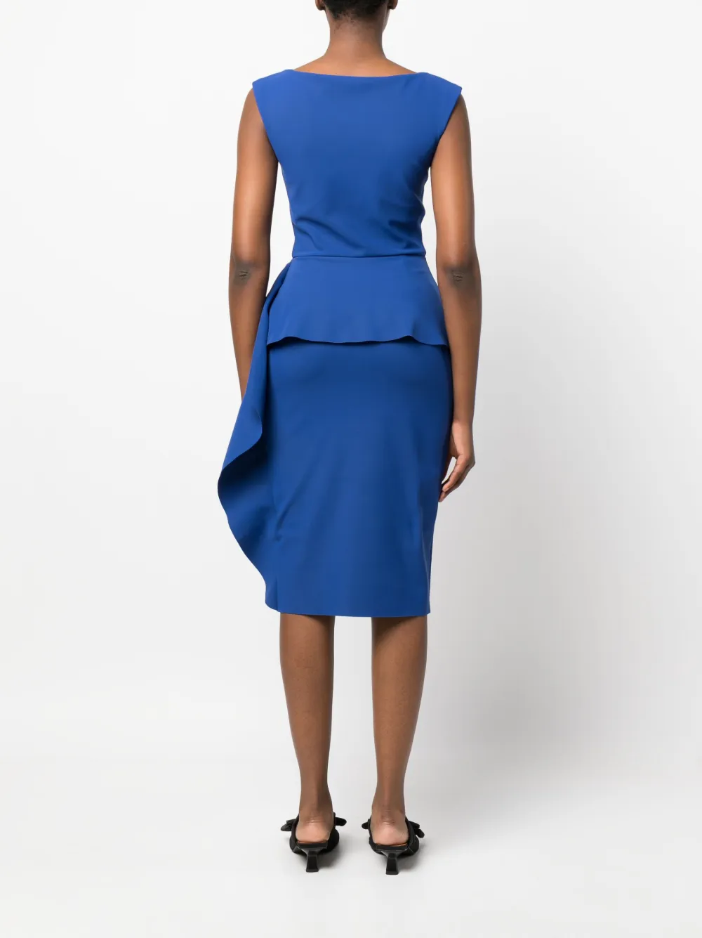 Chiara Boni La Petite Robe Margret Peplum-waist Midi Dress In Blau ...