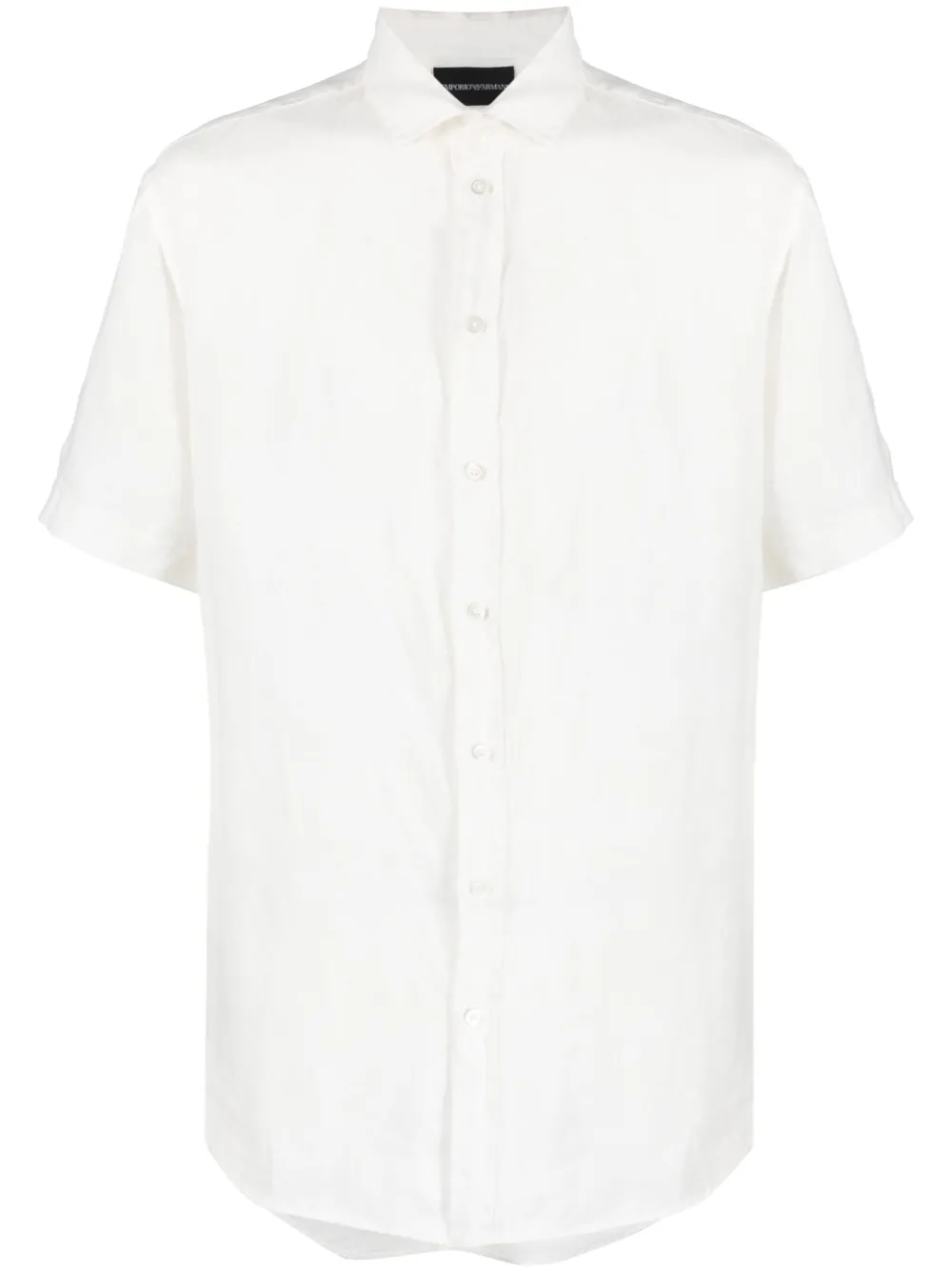 Emporio Armani Short Sleeve Linen Shirt Farfetch