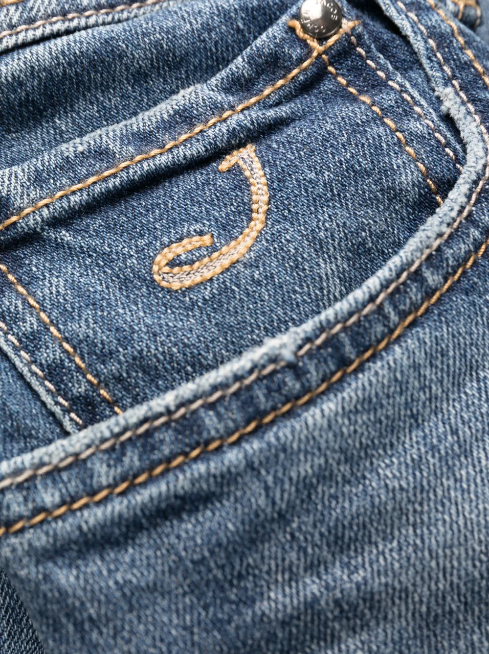 Jacob Cohën logo-patch straight-leg Jeans | Blue | FARFETCH