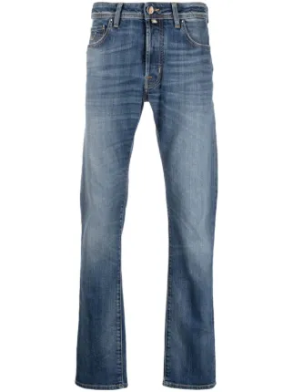 Jacob Cohën logo-patch straight-leg Jeans | Blue | FARFETCH
