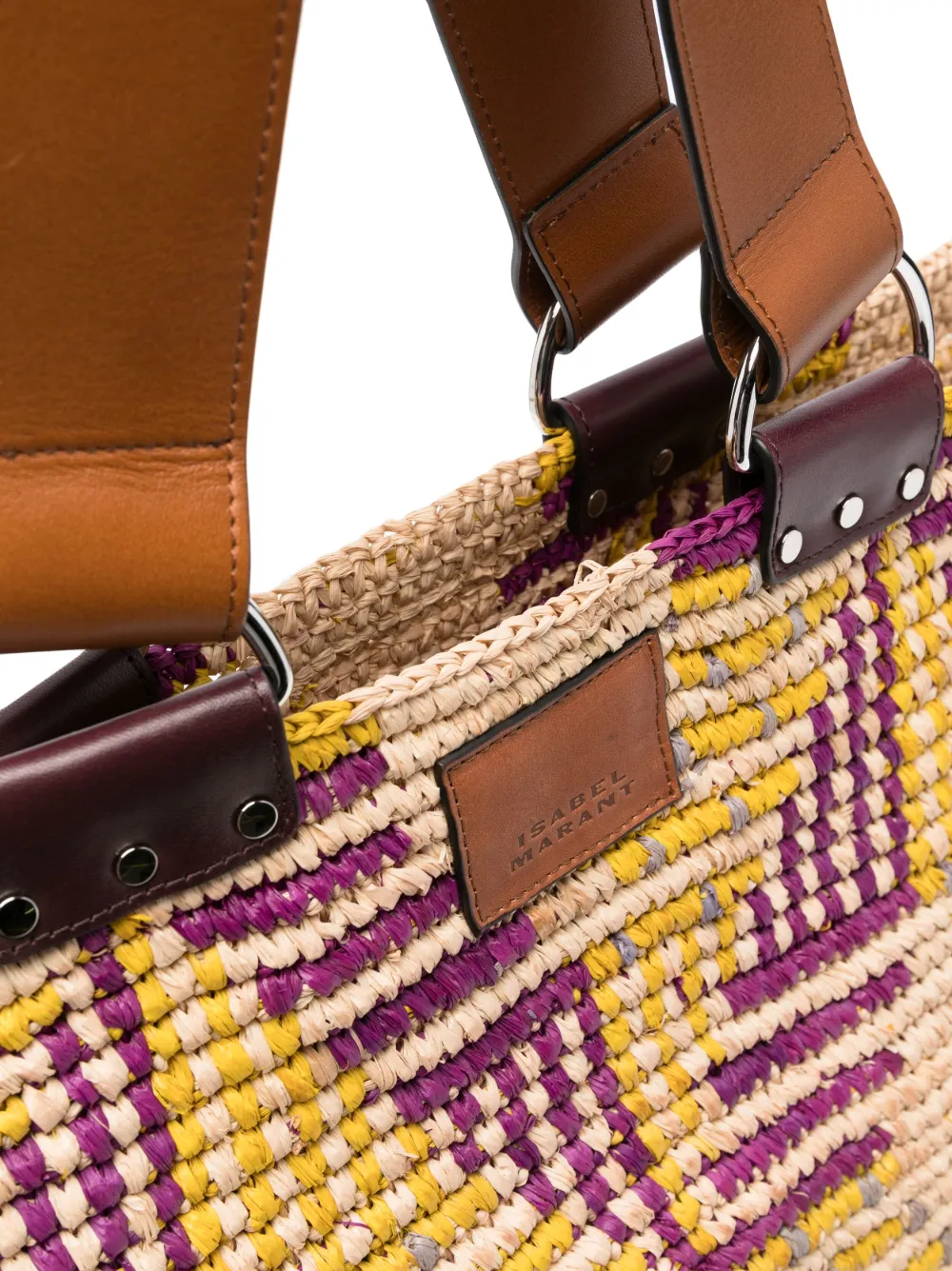 Isabel Marant Interwoven-design Raffia Tote Bag In Nude | ModeSens