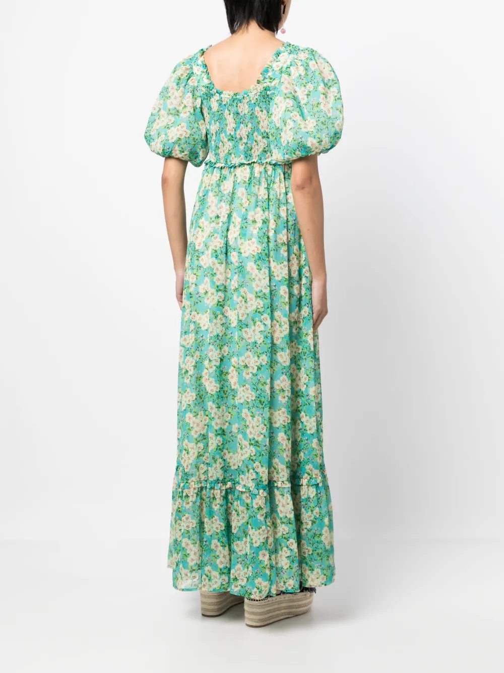 Bytimo Maxikleid Mit Blumen-print In Blue | ModeSens