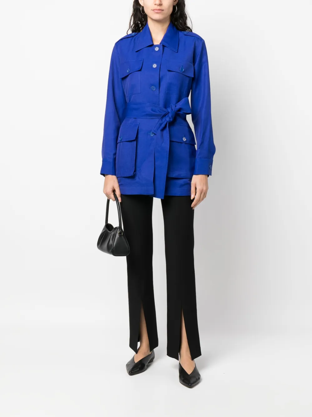 P A R O S H Belted Shirt Jacket Farfetch
