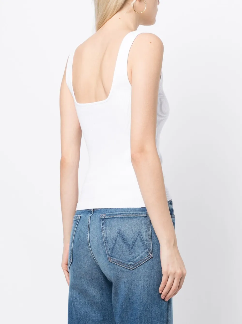 Vince square-neck Ribbed Tank Top - Farfetch
