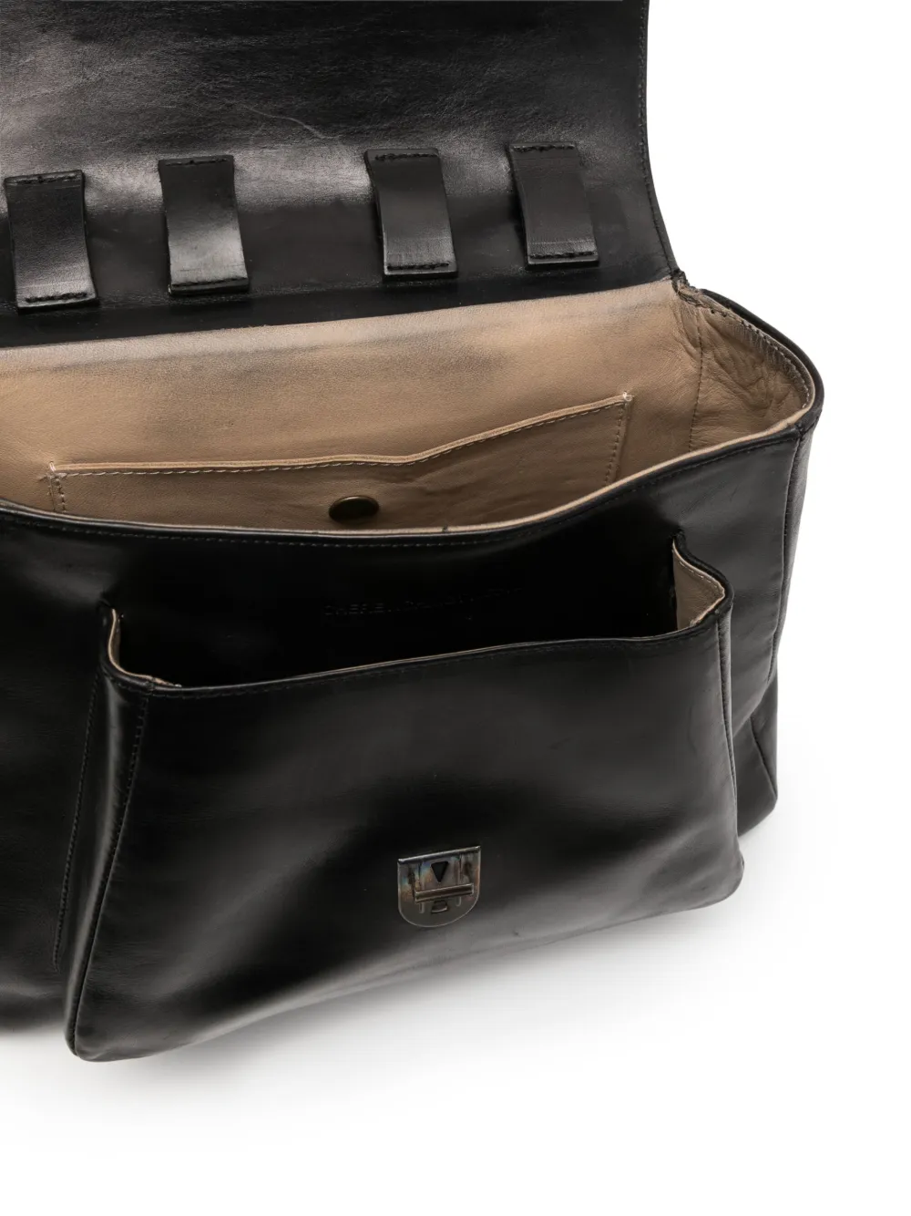 Cherevichkiotvichki Tuck-lock Leather Tote Bag In Black | ModeSens