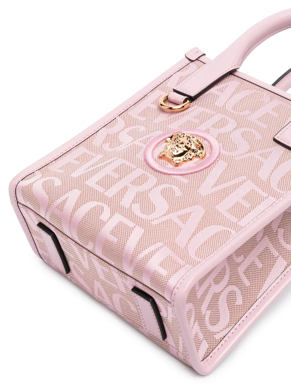 Versace Mini Versace Allover-jacquard Tote Bag - Farfetch