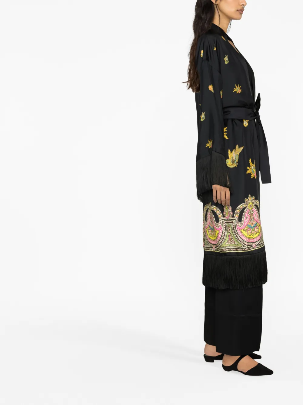 ETRO Belted Duster Coat | Black | FARFETCH