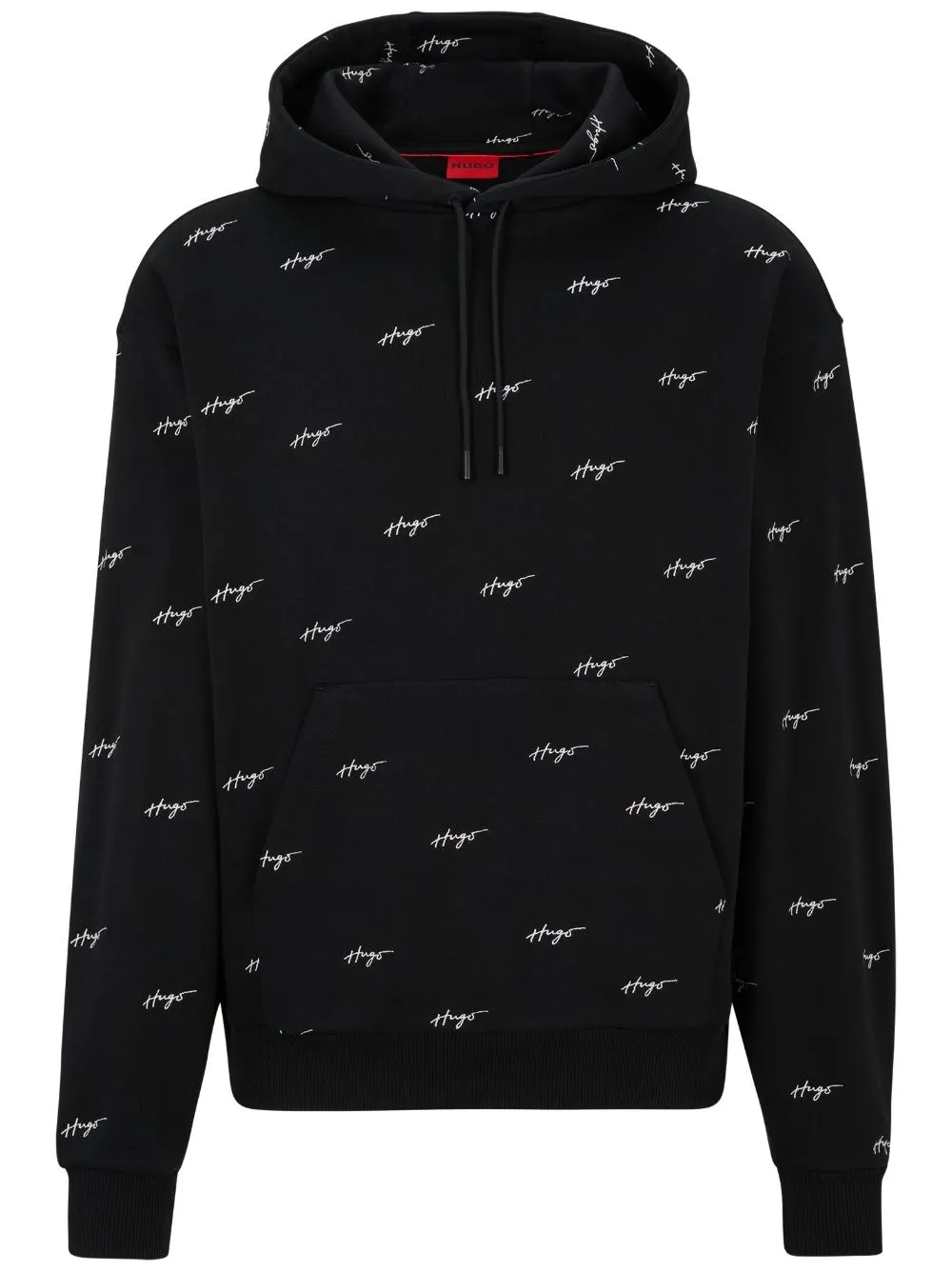 HUGO logo-embroidery Cotton Hoodie - Farfetch
