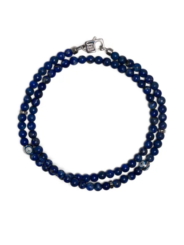 Tateossian blue beaded bracelet store