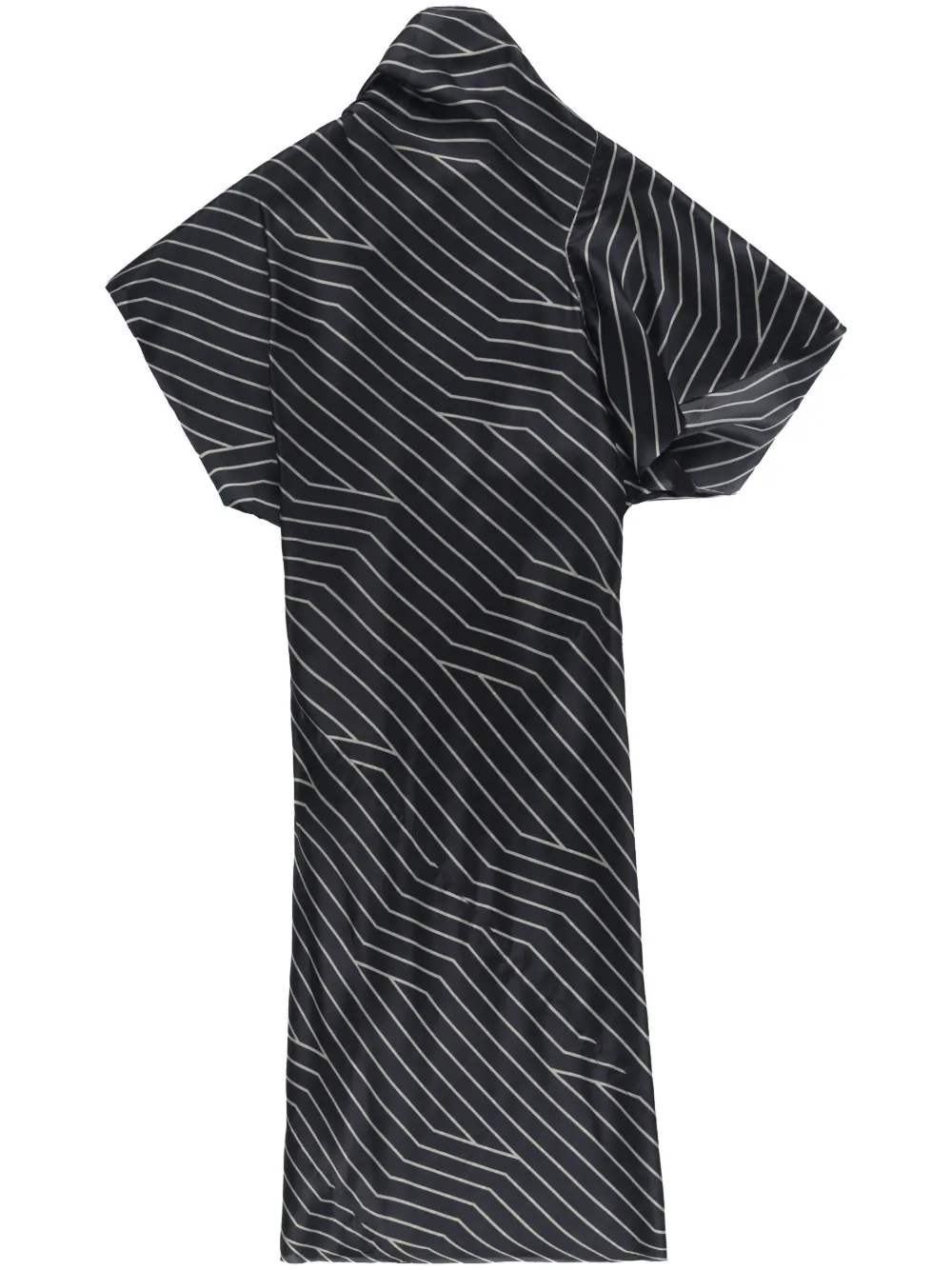 Rick Owens Seb Asymmetric Midi Dress In Black Pearl Modesens
