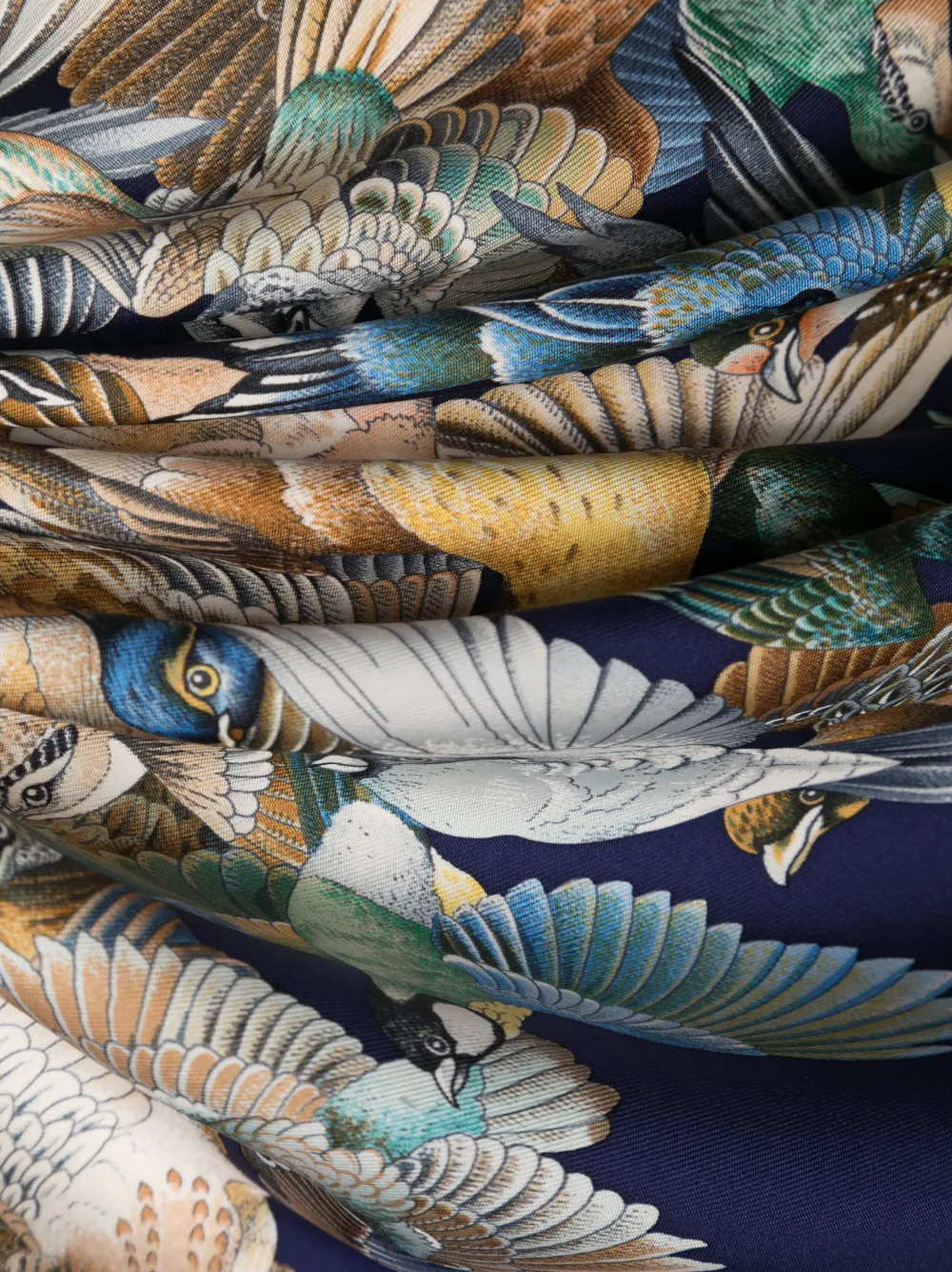Pre-owned Hermes Observation Oiseaux Silk Scarf In Blue | ModeSens Pre-owned Hermes Observation Oiseaux Silk Scarf In Blue | ModeSens