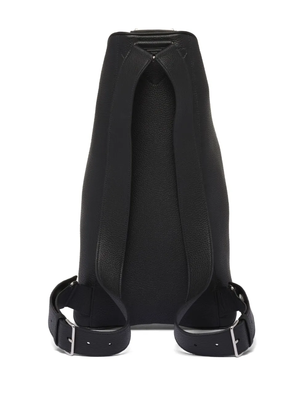 Prada Triangle-logo Leather Backpack In Black | ModeSens