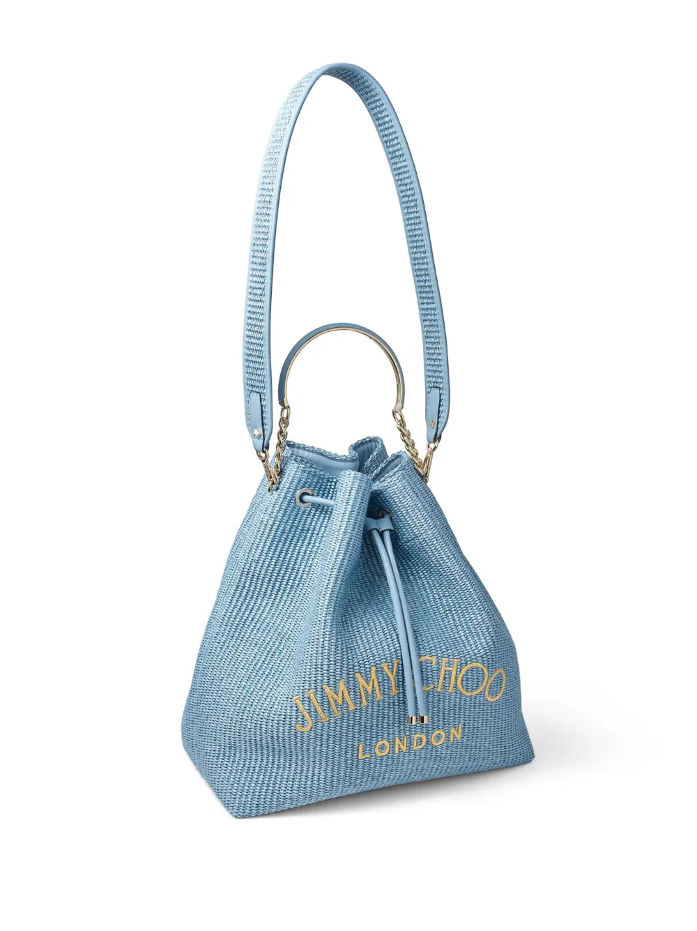 Jimmy Choo Bon Bon Woven Bucket Bag - Farfetch