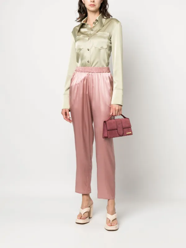 Cropped satin trousers store