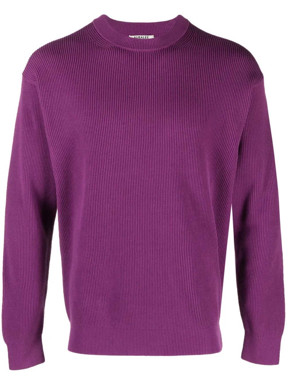Auralee Ribbed Knit Crew Neck Jumper Farfetch