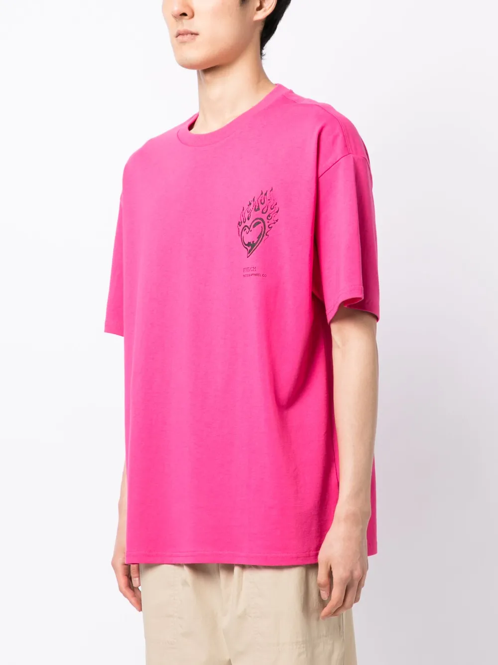 FIVE CM Flame Heart print Cotton T shirt Farfetch five-cm-flame-heart-print-cotton-t-shirt-farfetch