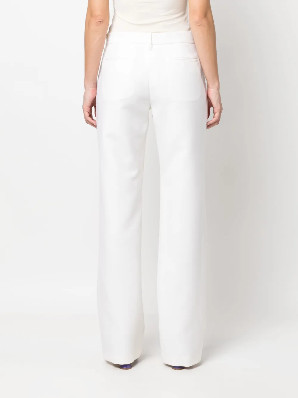 Magda Butrym Tailored High Waisted Trousers In Nude Modesens