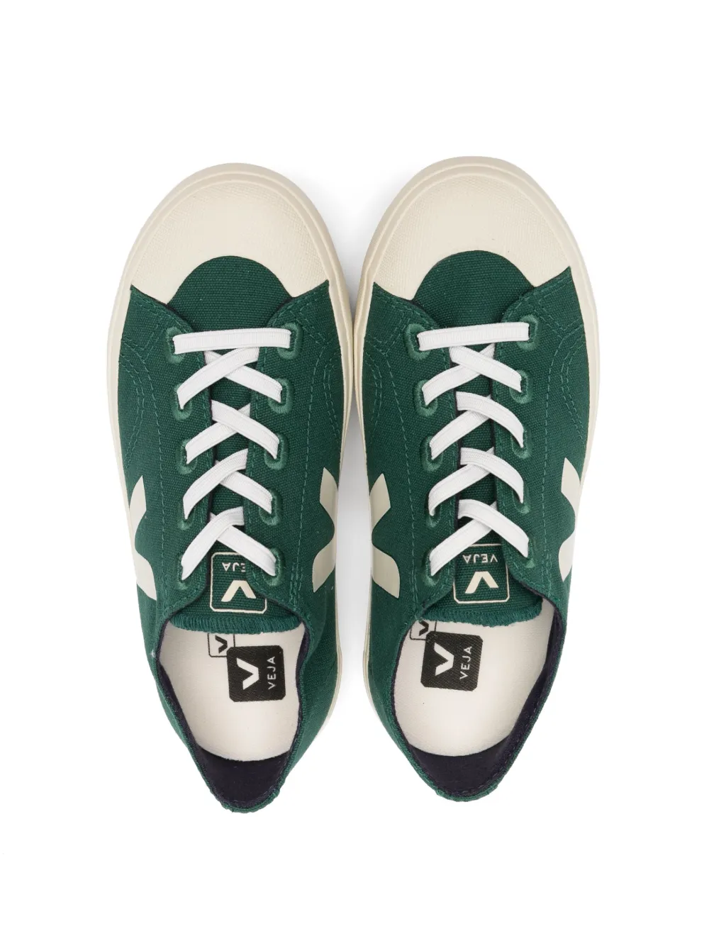 Veja Babies' Flip Canvas Lo-top Sneakers In Green | ModeSens