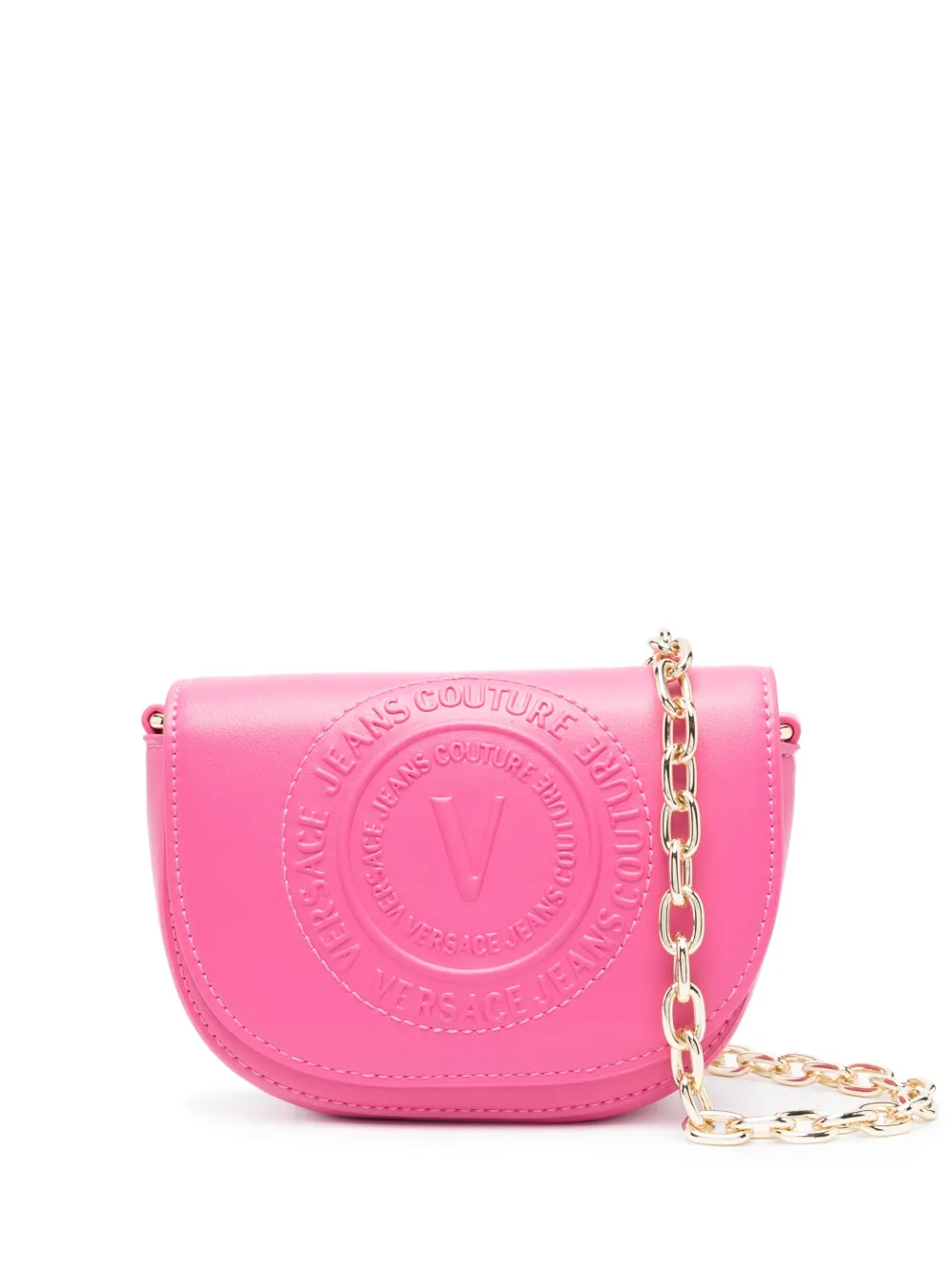 Versace Jeans Couture embossed-logo chain-link Bag - Farfetch