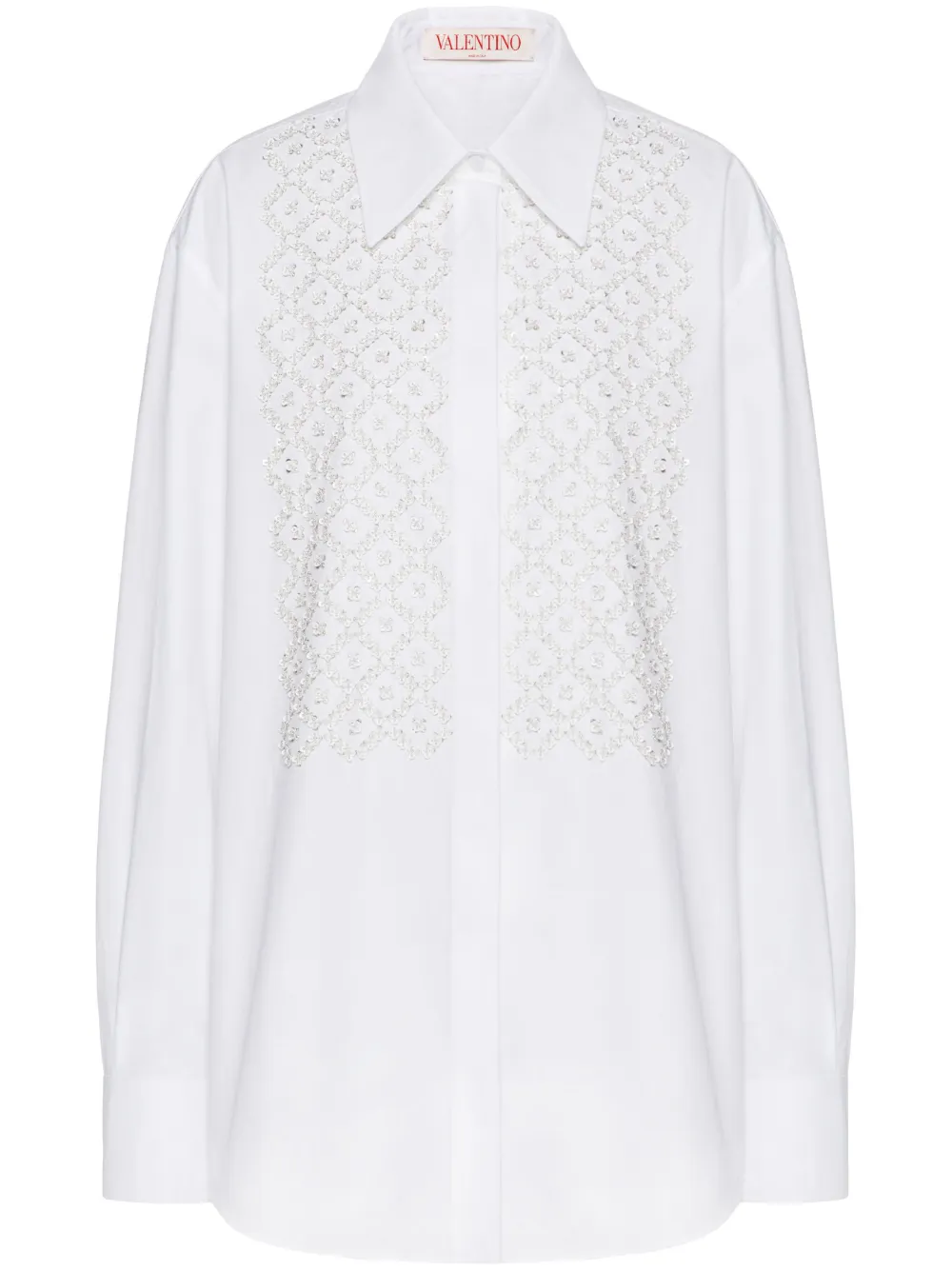 Valentino Garavani Embroidered Cotton Long Sleeve Shirt Farfetch