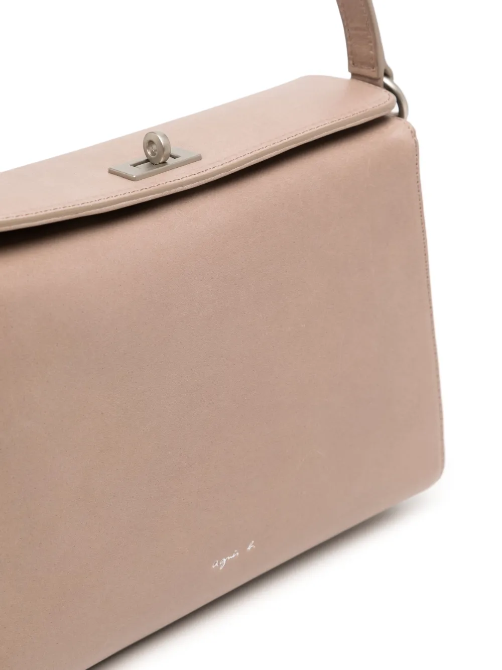 Agnès B. Rectangular Leather Shoulder Bag In Pink | ModeSens
