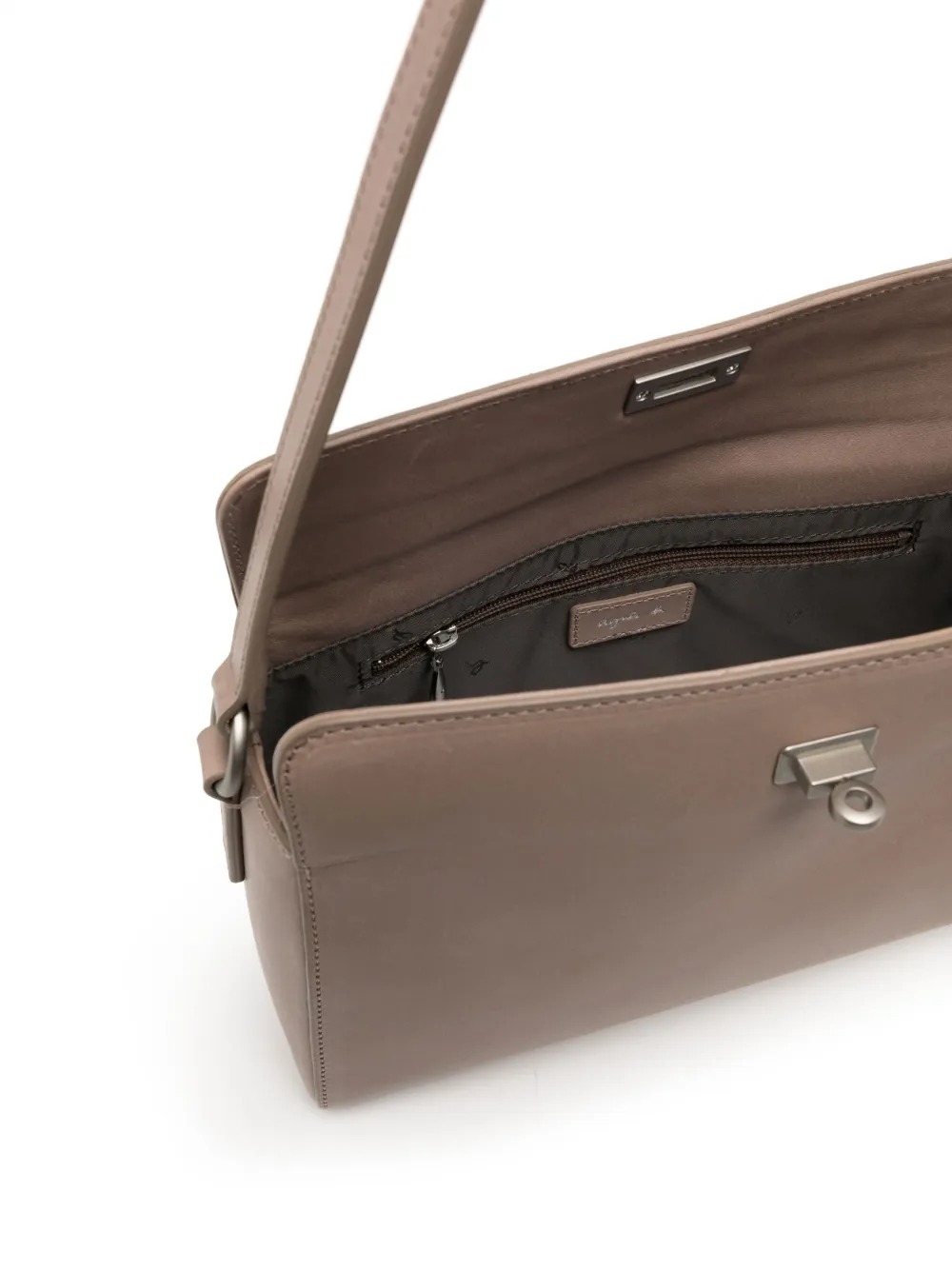 Agnès B. Rectangular Leather Shoulder Bag In Pink | ModeSens