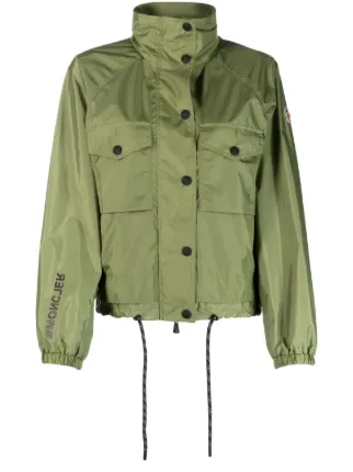 Moncler Grenoble reflective-detail Drawstring Jacket | Green | FARFETCH CA