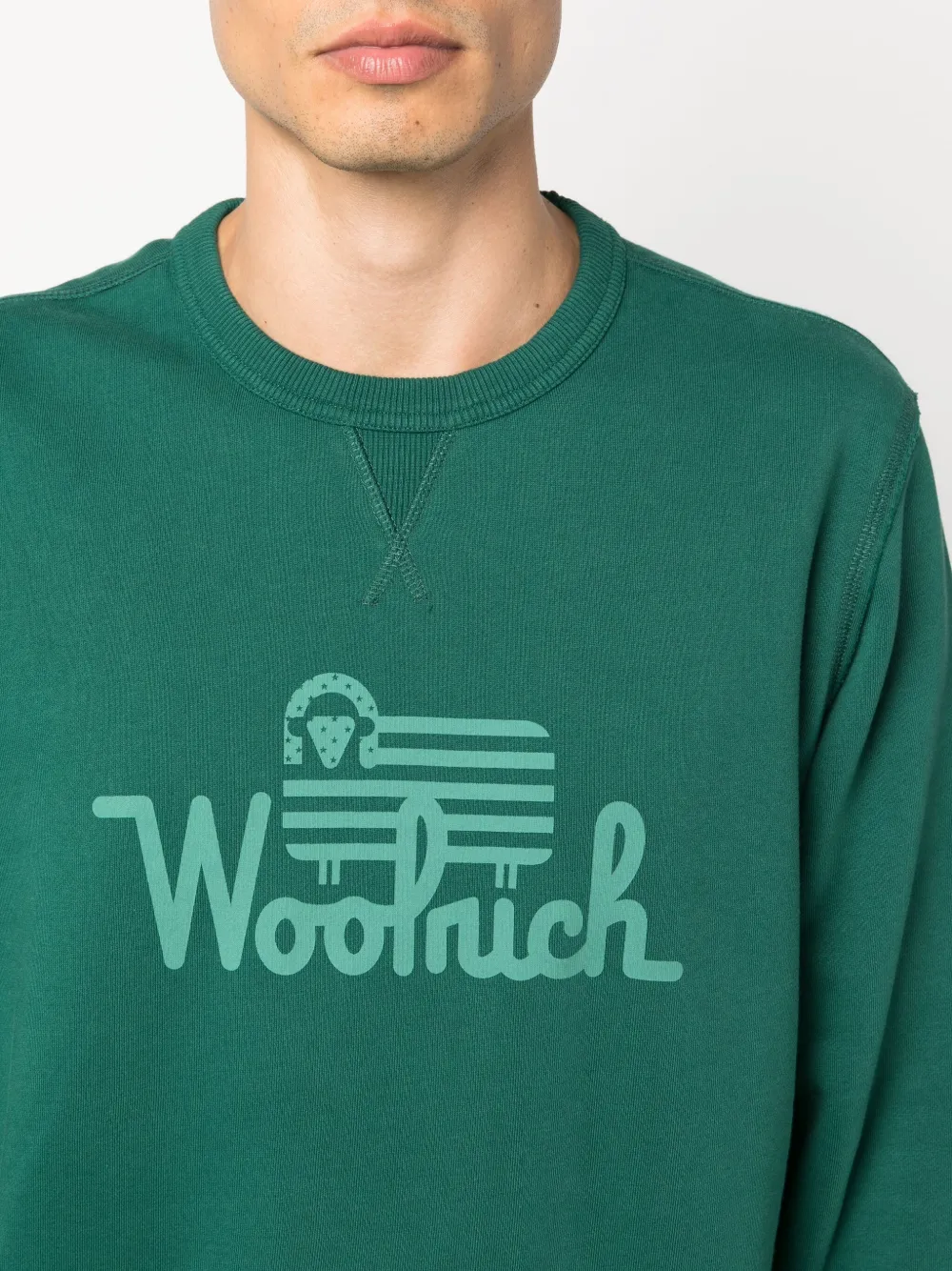 Woolrich logo-print organic-cotton Sweatshirt - Farfetch