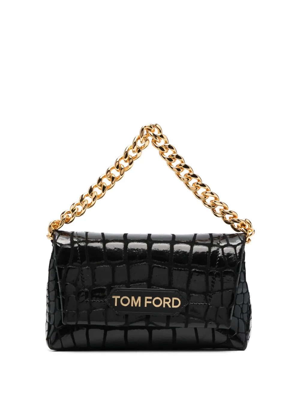 Tom Ford Mini Label Chain Shoulder Bag In Schwarz | ModeSens