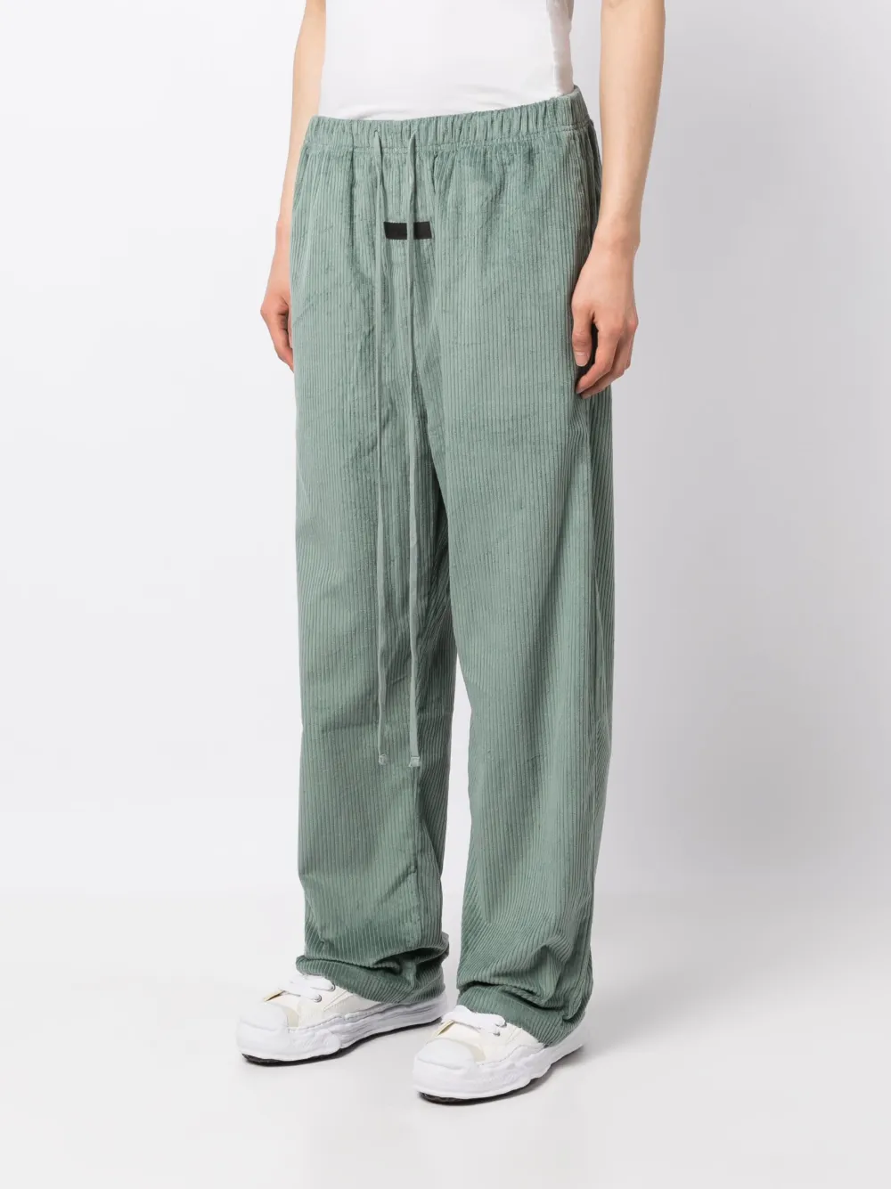 FEAR OF GOD ESSENTIALS Drawstring Corduroy Track Pants | Green ...