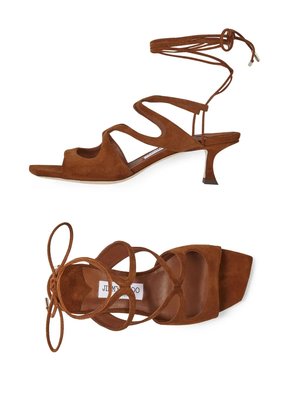 Jimmy Choo Azure 50mm Suede Sandals - Farfetch