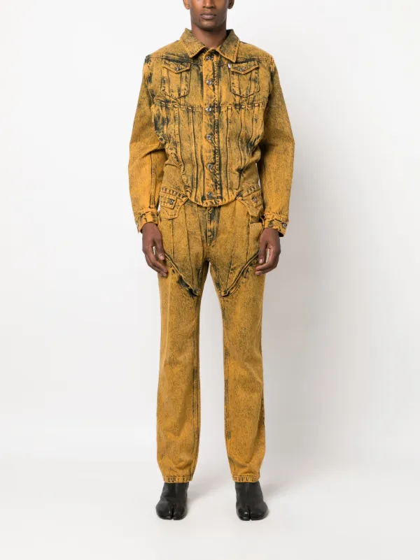 JUNTAE KIM mid-rise straight-leg Jeans | Yellow | FARFETCH LB JUNTAE KIM mid-rise straight-leg Jeans | Yellow | FARFETCH LB