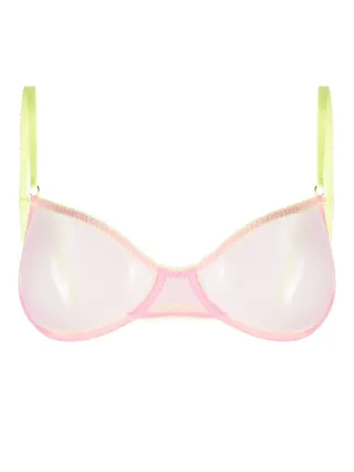 Dora Larsen Ines Tulle Underwired Bra | Pink | FARFETCH