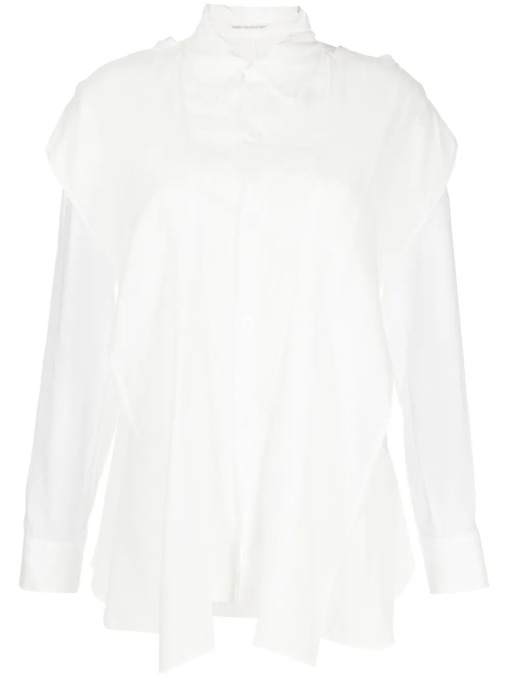 Yohji Yamamoto Asymmetric Long sleeved Shirt Farfetch Yohji Yamamoto Asymmetric Long sleeved Shirt Farfetch