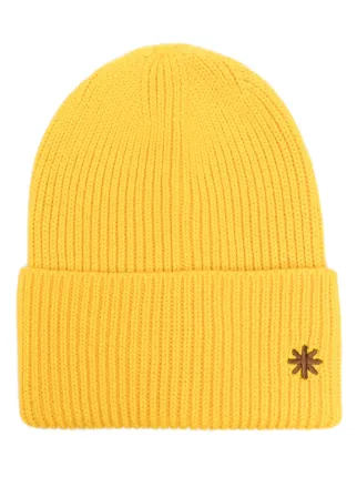 Manuel Ritz logo-embroidered Ribbed Beanie | Yellow | FARFETCH