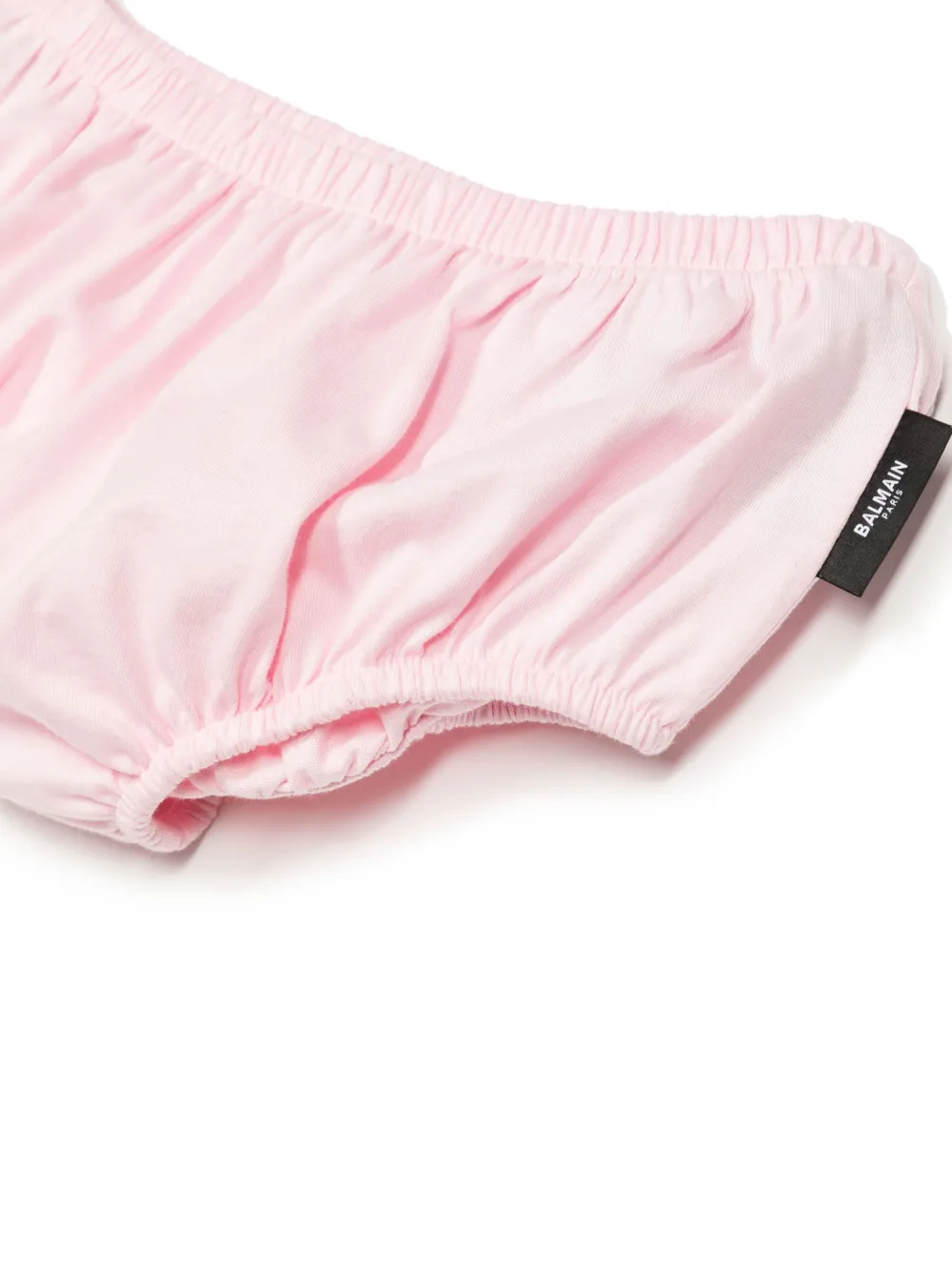 Balmain Babies' Logo-print Cotton Dress Set In Pink | ModeSens